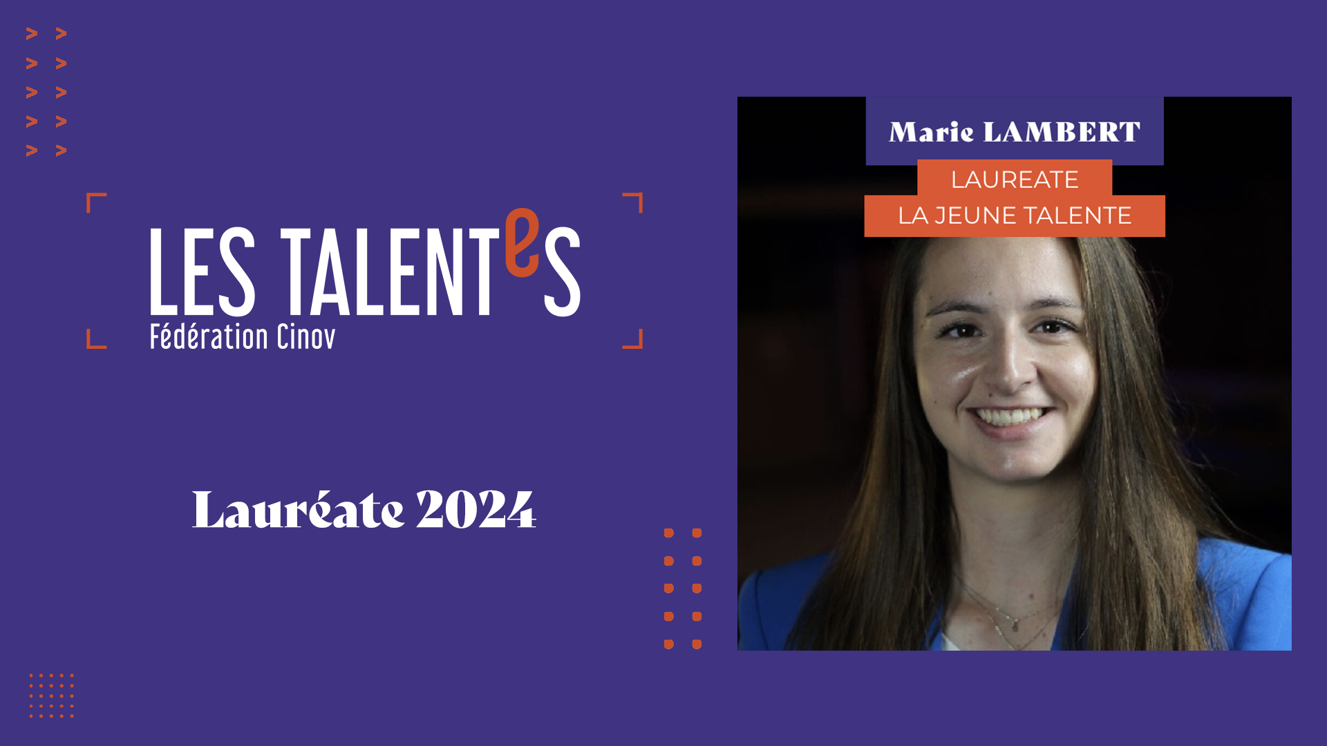 Marie Lambert, la jeune talente